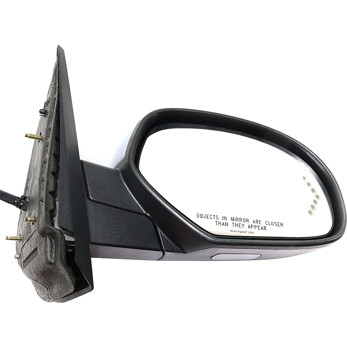 Kool Vue Left & Right Power Heated Mirrors for Chevrolet Silverado 1500 Cadillac Escalade 2009-2014 Power Fold With Signal Light, Memory & Puddle Lamp Chrome without Marker Light; without Spotlight