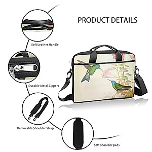 Animals Birds Laptop Computer Bag Waterproof Shoulder Messenger Bag 13-15 inch Durable Laptop Tote Bag with Shoulder Strap Handle Lightweight Crossbody Briefcase