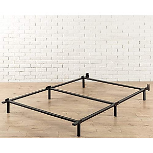 ZINUS Paige Compack 7 Inch Heavy Duty Bed Frame, for Box Spring and Mattress Sets, Twin, Black