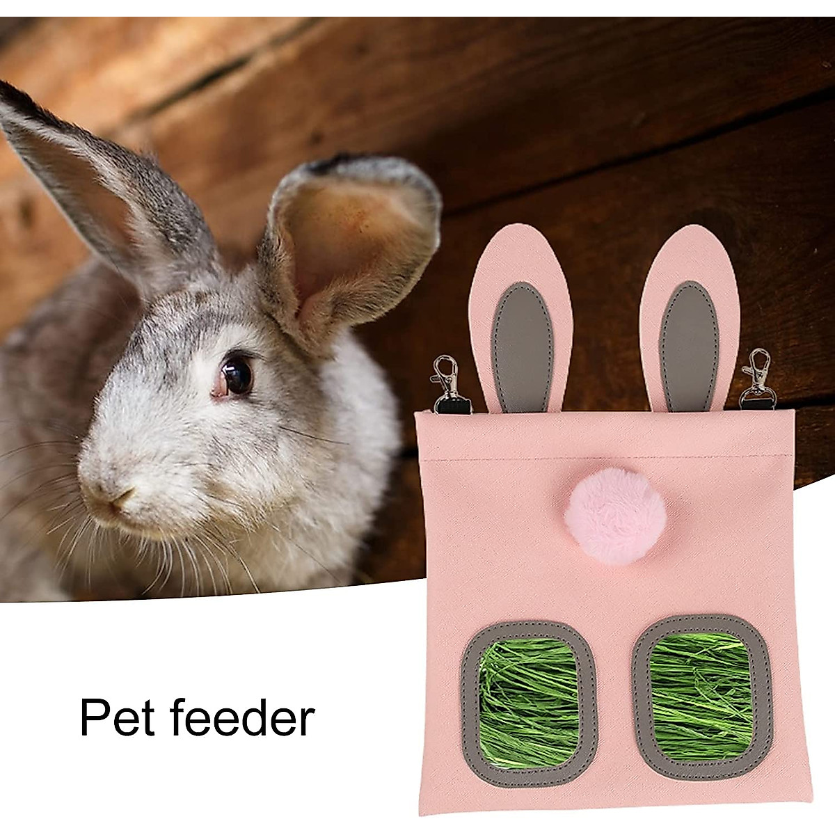 Small Animal Hay Feeder Bag, Guinea Pig Rabbit Feeder Dried Grass Bag
