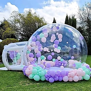 King Inflatable Bubble House Tent PVC Outdoor Transparent Balloon Bubble with Blower (13FT)