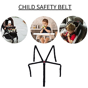 Allsor Baby Chair Safety Harness, Durable Baby Stroller Safety Belt, Adjustable 5 Point Harness for Baby Stroller Pushchair Children High Chair Buggy Safe Protection