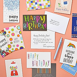 Best Paper Greetings 144 Pack Happy Birthday Cards in 36 Designs, Blank Inside with Envelopes for Businesses, Men, Women, and Kids (4x6 In)