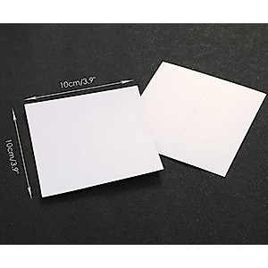 50 PCS White Table Cards,Textured Table Tent Cards Seating Place Cards for Weddings Banquets Dinner Parties 100 x 100 mm