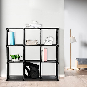 Skatolly Storage Organizer Rack, 10- Cube DIY Plastic Modular Storage Shelves, Closet Organizer Shelving Storage Cabinet for Bedroom Living Room Office