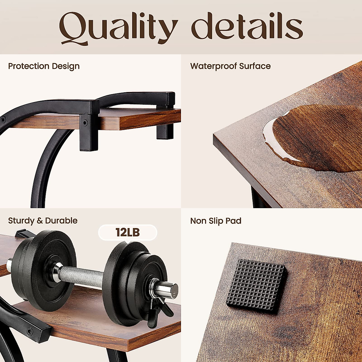 GEEBOBO Plant Stand Indoor, 3 Tier Plant Stands For Indoor Multiple Plants, Multi Tiered Wrought Iron Metal Flower Shelf Plants Holder Display Rack for Corner Outdoor Patio Balcony Living Room,Brown