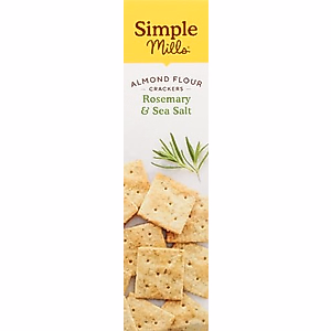 Simple Mills Almond Flour Crackers, Rosemary & Sea Salt - Gluten Free, Vegan, Healthy Snacks, 4.25 Ounce (Pack of 1)