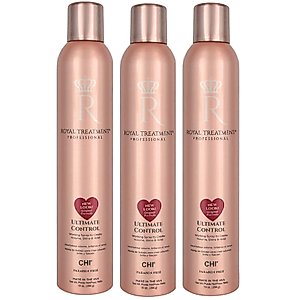 LALKS ROYAL TREATMENT ULTIMATE CONTROL WORKING HAIR SPRAY 10 oz pack of 3