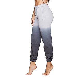 Colosseum Active Women's Aubrey Comfy Fleece Ombre Dip Dye Jogger Pant with Pockets (Black, Medium)