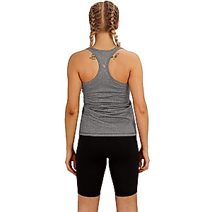 icyzone Workout Tank Tops for Women - Racerback Athletic Yoga Tops, Running Exercise Gym Shirts(Pack of 3) (Black/Gray/White, Small)