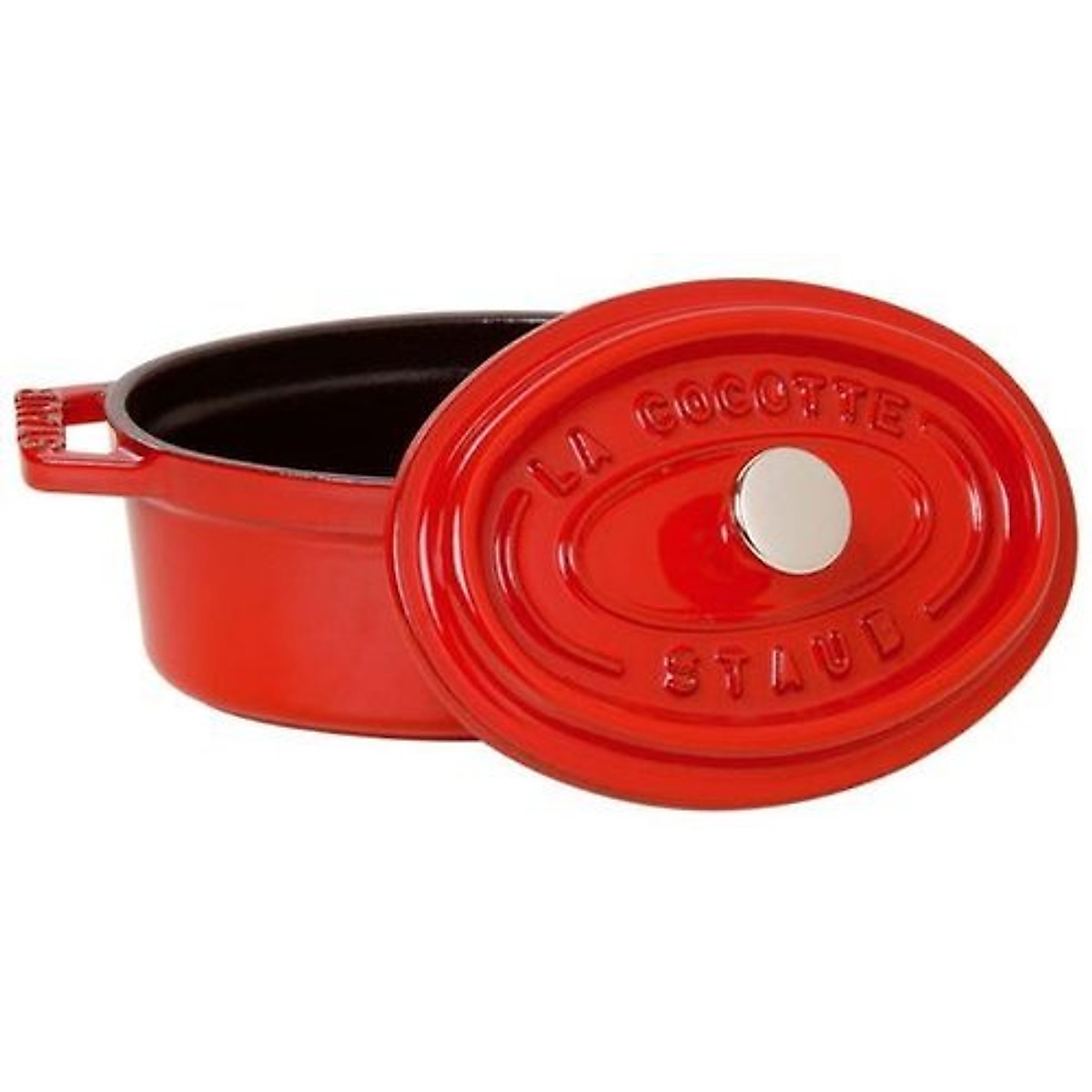 Staub La Cocotte Oval 40509-830 Pico Cocotte Oval Cherry, 9.1 inches (23 cm), Double Handed, Cast Iron Enameled Pot, Induction Compatible, Japanese Authentic Product