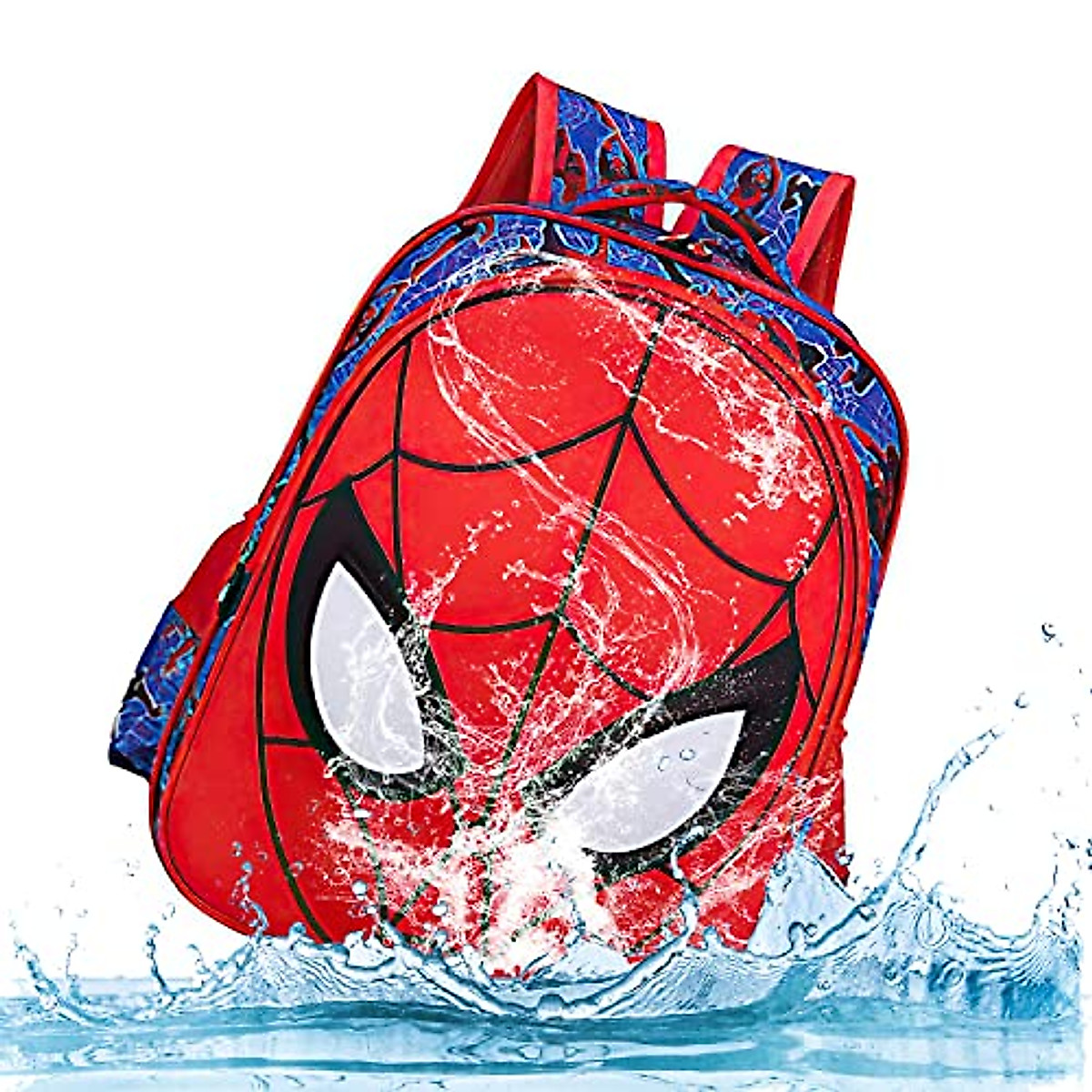 Licputalch Kids School Backpack for Kids Boys Girls, Waterproof Red Backpack for 4-6-8-10-12