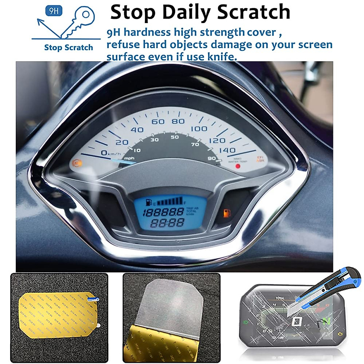 Motorcycle Cluster Scratch Protection Film Screen Protector for Vespa Piaggio GTS250 GTS300 GTS 250 300 2017-2019 Accessories ×2