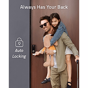 eufy Security S230 Smart Lock Touch & Wi-Fi, Fingerprint Scanner, Keyless Entry Door Lock, Smart Wi-Fi Lock, Bluetooth Electronic Deadbolt, Touchscreen Keypad, BHMA Certified, IP65 Weatherproofing