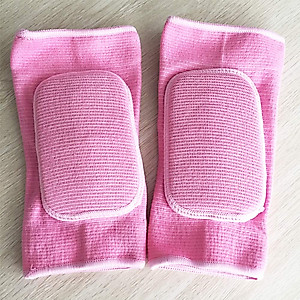 LUNA VOW 1 Pair Kids Protective Knee Pads Breathable Flexible Elastic Knee Sleeve Pad Support Protector For Volleyball, Dance (Pink, S for 3-10 Ages)