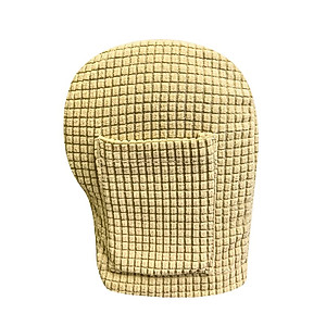 BADASS SHARKS Stretch Armrest Covers Couch Arm Covers Pocket Set for Chairs Couch Sofa Armchair Slipcovers for Recliner Sofa with Twist Pins 2pcs (Beige)