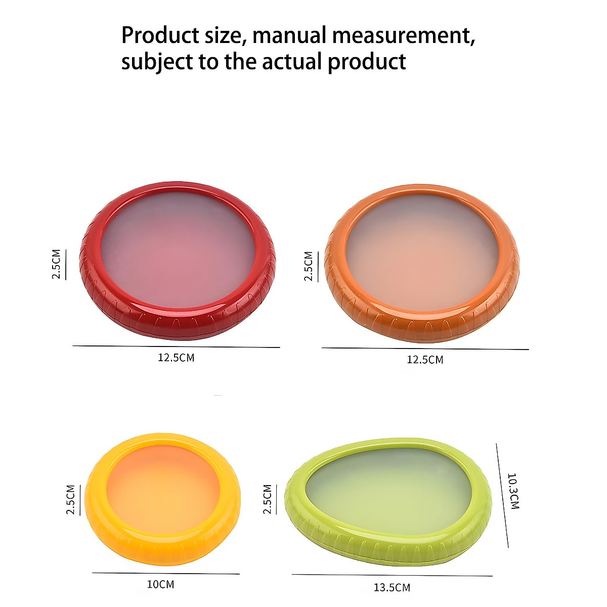 Generic 4pc Silicone Fruit And Vegetable Storage Container Set For Fridge，Avocado Silicone Saver，Tomato Storage Container，Onion Keeper，And Lemon Saver For Fridge。 (4PCS- fruit and vegetable saver)