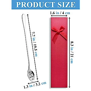 Advivio Just a Spoonful of Sugar - Funny Engraved Stainless Steel Sugar Spoon Dessert Spoon, Coffee Tea Lovers Mary Poppins Sugar Spoon for Friends Mom and Dad Birthday Valentine Christmas Gifts