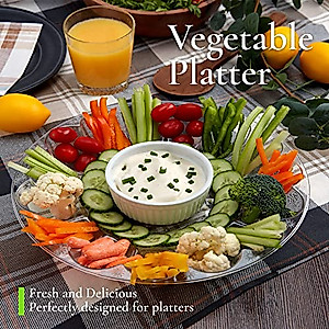 Deviled Egg Containers with Lid - (3 Pack) 15 Slot Deviled Egg Platters with Lid for Party, Disposable Tray Deviled Egg Carrier with Lid, Stackable Clear Plastic Trays for Eggs and Finger Food