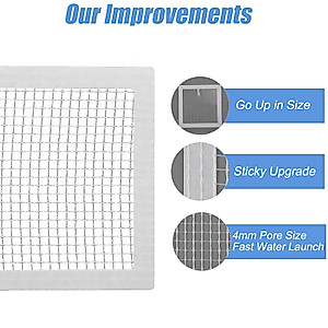 3.9 Inch Disposable Hair Catcher Shower Drain Hair Catcher Mesh Stickers Drain Cover Square Hair Drain Cover Bathtub Stopper with 5 mm Holes for Bathroom Kitchen Sink Mesh Filter (20)