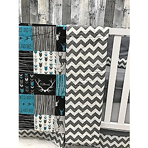 Baby Boy/Girl Chevron, Baby Bedding, Woodlands, Buck, Bear, Neutral, Crib Bedding, Nursery Room, Babylooms