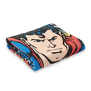 DC Comics Justice, League Trio Micro Raschel Throw Blanket, 46" x 60", Multi Color, 1 Count