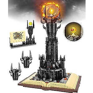 Snlywan Lord of Castle Architecture Building Blocks with LED Light for Adults and Kids,The King of Magic Rings Dark Tower,STEM Toy Gifts for Adults and Kids(969PCS)