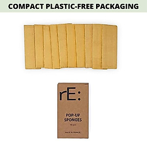 rE: Pop Up Sponges (10Pk) for dishwashing - Made from Vegetable Cellulose, Plastic Free, Biodegradable, Eco-Friendly