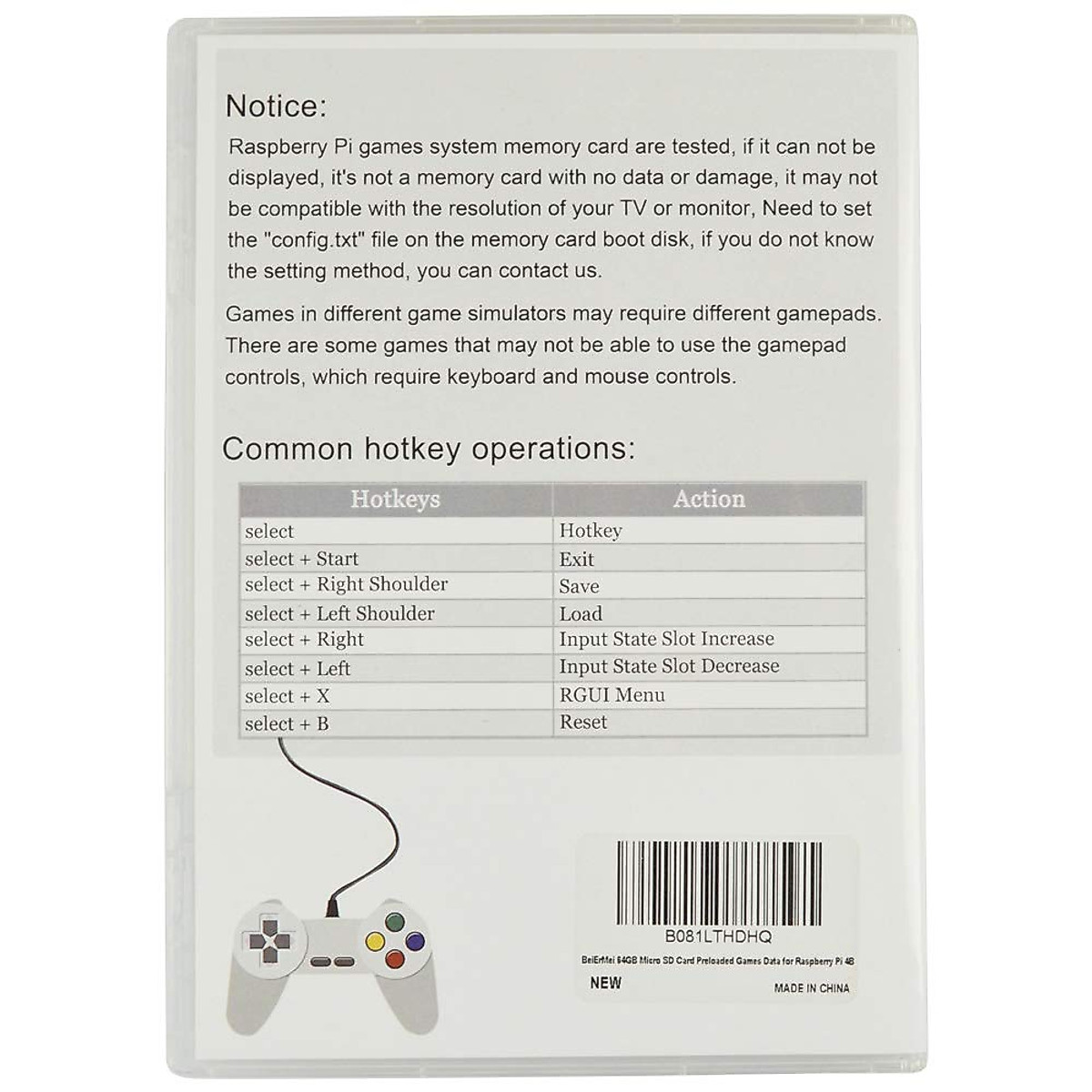 BeiErMei Raspberry Pi 4B 400 Game System Retropie RetroArch ...