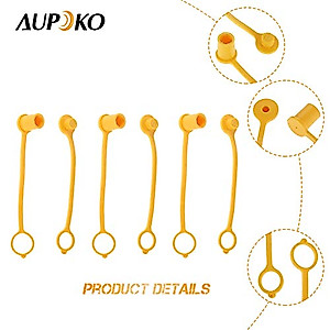 Aupoko 3 Pack Propane Natural LP Gas Dust Cap Plug Cover, 1/4'' Gas Quick Disconnect Connect Rubber Dust Cap and Plug