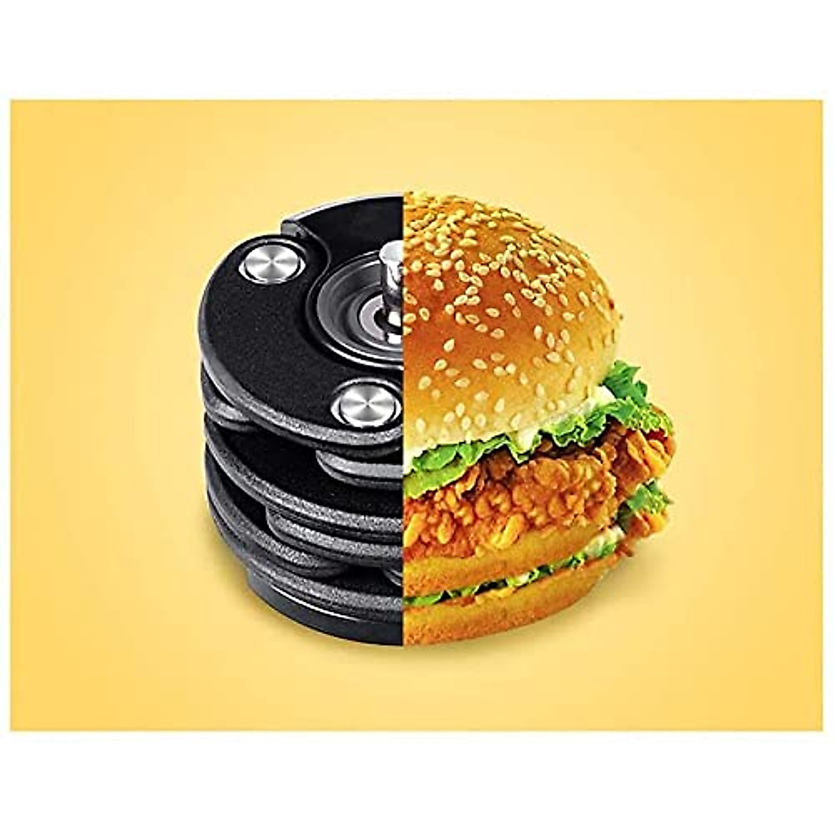 Bicycle Anti-Theft Lock, Mountain Bike Fixed Folding Lock, Bicycle Chain Lock, Creative Burger Lock