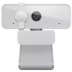 Lenovo HD 1080p Webcam (300 FHD) - Monitor Camera with 95° Wide Angle, 360° Rotation Pan & Tilt, Dual Microphones – Attachable Desktop Cam with Privacy Shutter for Remote Work, Streaming & Gaming