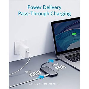 Anker USB C Hub, 341 USB-C Hub (7-in-1) with 4K HDMI, 100W Power Delivery, USB-C and 2 USB-A 5 Gbps Data Ports, microSD and SD Card Reader, for MacBook Air, MacBook Pro, XPS, and More