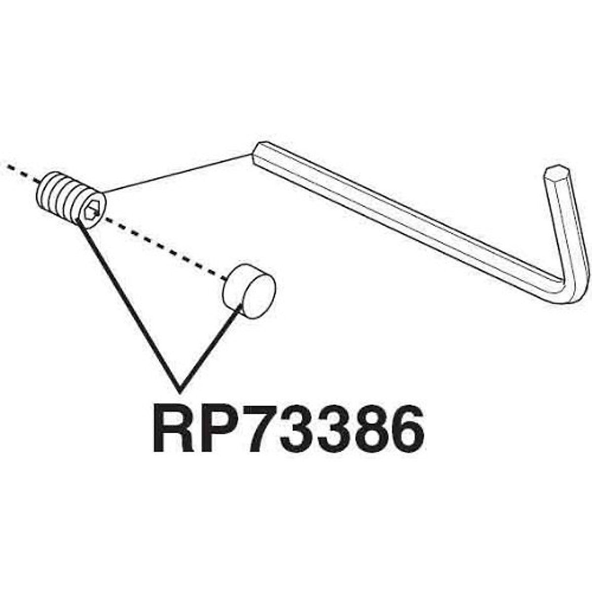 DELTA FAUCET RP73386 Trinsic, Button and Set Screw-Roman Tub Handle, Not Applicable, Chrome