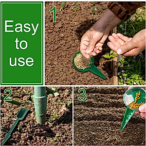 6Pcs Mini Sowing Seed Dispenser,Seed Planter Tool, Handheld Seed Planter, Seed Sower Tool,Mini Hand Seed Spreader,Garden Seed Planter,Small Seed Spreader with Seedlings Dibber Widger for Spreaders