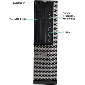 Dell Optiplex 7010 Business Desktop Computer (Intel Quad Core i5 up to 3.6GHz Processor), 8GB DDR3 RAM, 1TB HDD, USB 3.0, DVDRW, Windows 10 Professional (Renewed) (1TB)