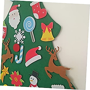 jojofuny Mini Christmas Tree DIY Felt Christmas Tree Set Christmas Hanging Ornament Handmade Christmas Tree Christmas Hanging Pendant DIY Mini Christmas Tree Calendar Manual