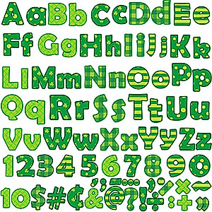 260pcs Letters Combo Pack Set St. Patrick’s Day Classroom Decorations Alphabet Letters Numbers Bulletin Board Block Accents Cutouts for Students Kids
