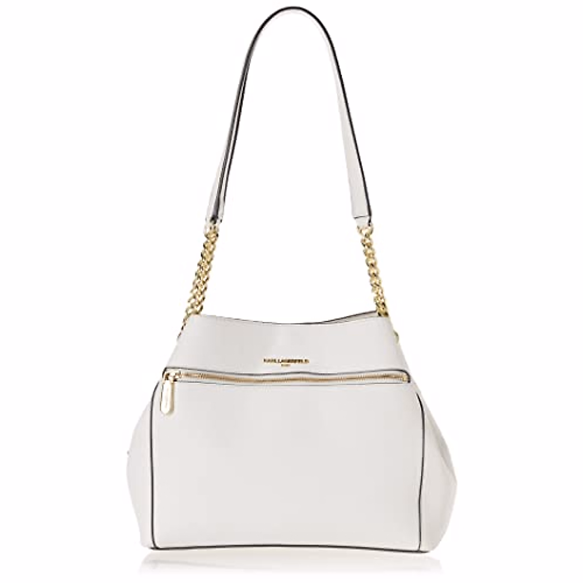 Karl Lagerfeld Paris Womens Hobo Bag, Wt/Bk Multi, One Size US