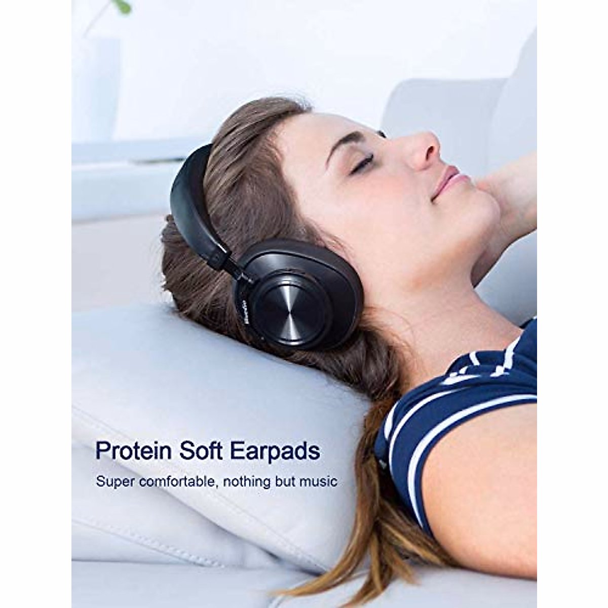 Bluetooth Headphones Over Ear,Bluedio T7 Plus (Turbine) Custom Noise Cancelling Headphones,57mm Driver Hi-Fi Stereo, 30Hrs Playtime,Wireless Headsets with Mic/SD Card Slot for PC/Cellphone/Travel/Work