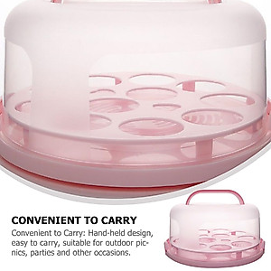 UPKOCH Clear Cake Carrier Cake Container Birthday Cake Case Cake Carrying Case Handheld Cake Case 10 Inch Cake Carrier Multi-function Cake Case Round Cake Carrier Cake Packing Holder
