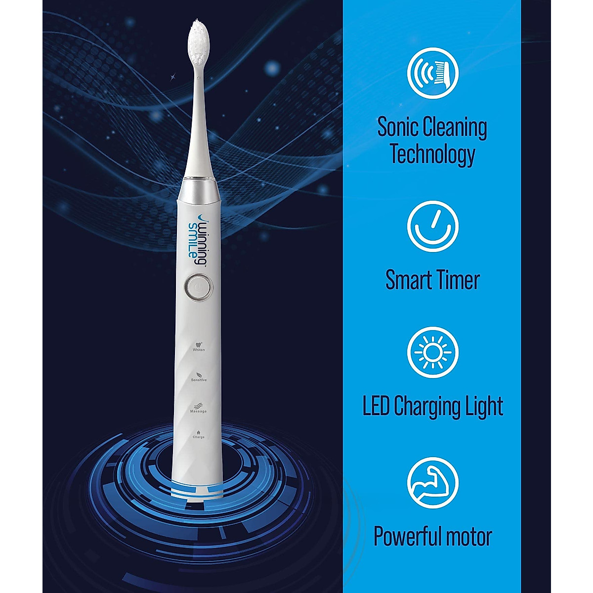 Winning Smile Electric Toothbrush Dental Kit for Adults - Best Sonic Power Cleaning Technology - Rechargeable Electronic Toothbrushes
