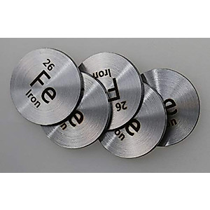 Iron (Fe) 24.26mm Metal Disc 99.9% Pure for Collection or Experiments