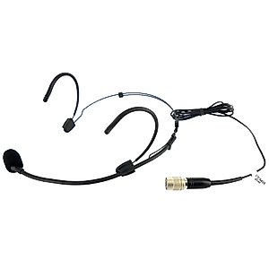 U-Voice UV340A Ultra Lite Adjustable Frame and Boom Black Color Headset Microphone (for Audio Technica)