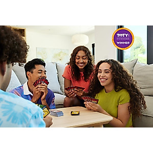 Mattel Games UNO Show ‘em No Mercy Card Game in Storage & Travel Tin for Kids, Adults & Family Night with Extra Cards, Special Rules & Tougher Penalties (Amazon Exclusive)