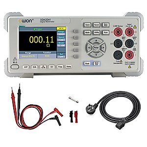 OWON XDM2041 Digital Multimeter with 3.7 inch (480x320) high Resolution LCD, 55000 Counts True RMS AC Voltage/Current Measurement,Support SCPI and Dual line Display Up to 65 Readings per Second