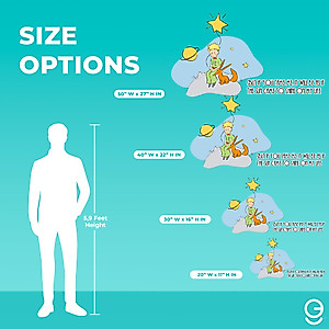 EGD The Little Prince & Fox Kids Wall Decor | EGD X The Little Prince Series | Wall Decals | Wall Decal for Baby Girl & Boy | The Little Prince Gifts | Multiple Sizes Options (Wide 40"x 22" Height)