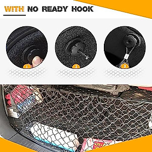 Car Cargo Net, Car Trunk Cargo Storage Organize Net Stretchable with Hooks,SUV Car Interior Accessories for Cars, Trucks, SUV, Car Interior Accessories(35.4x15.8 Inch)