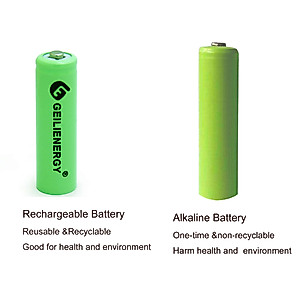 GEILIENERGY AA Size NICD AA 600mAh 1.2V Rechargeable Batteries for Solar Light,Solar Lamp,Garden Lights(Pack of 20)