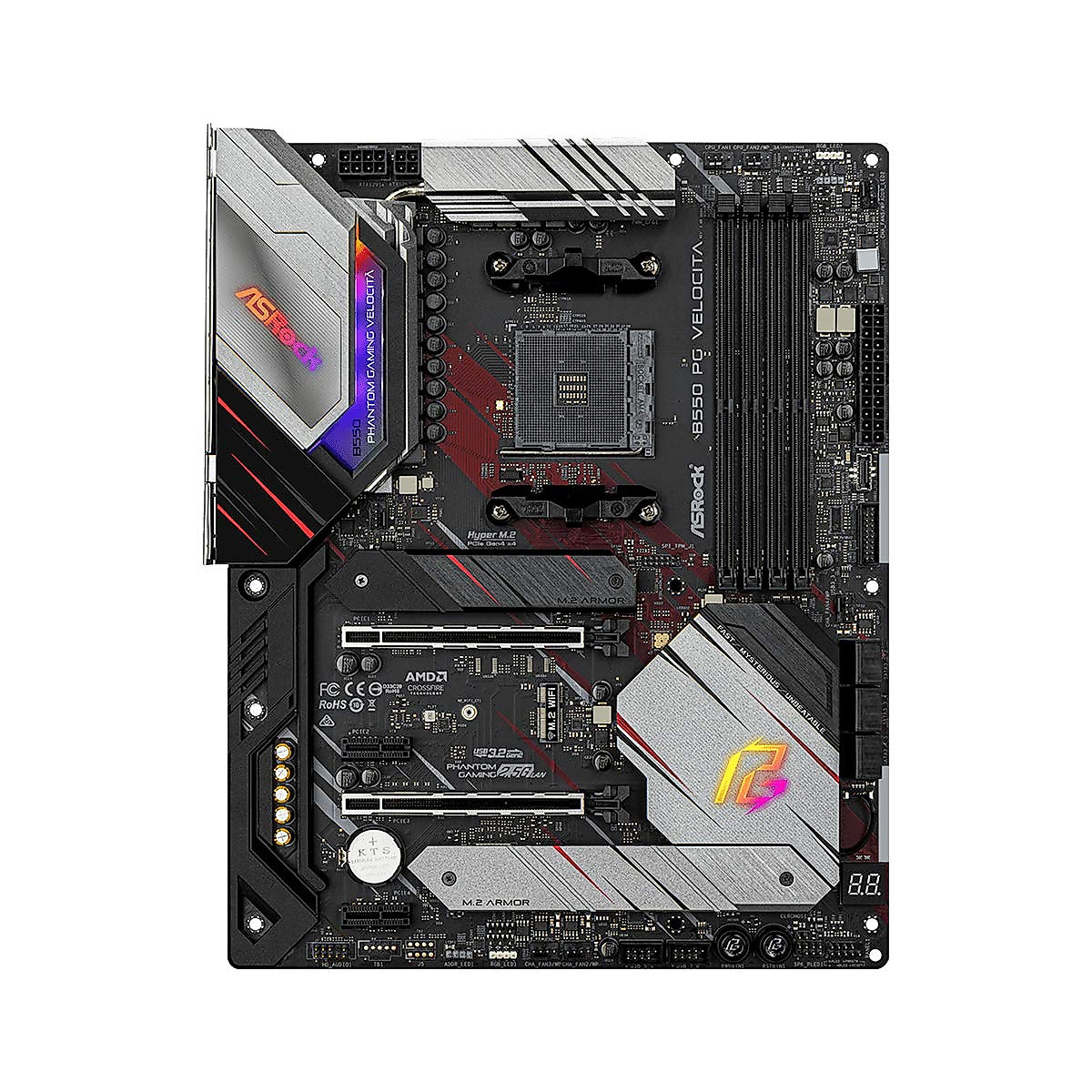 ASRock B550 PG Velocita Supports 3rd Gen AMD AM4 Ryzen/Future AMD Ryzen Processors Motherboard